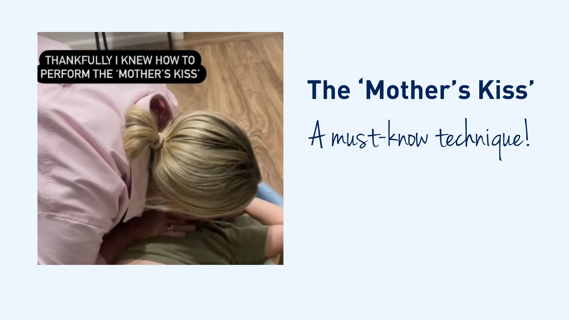 The 'Mother's Kiss' - a technique every parent + carer needs to know!